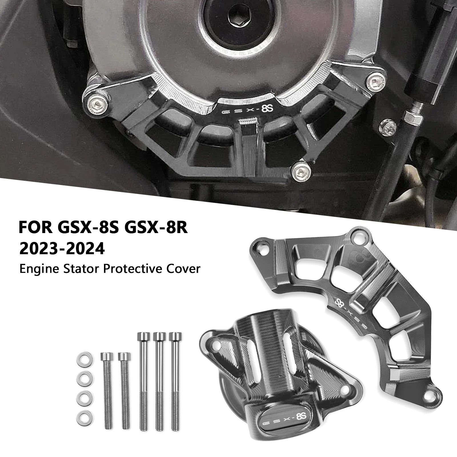 Motorcycle Parts Left Right Engine Stator Protective Cover Guard ...