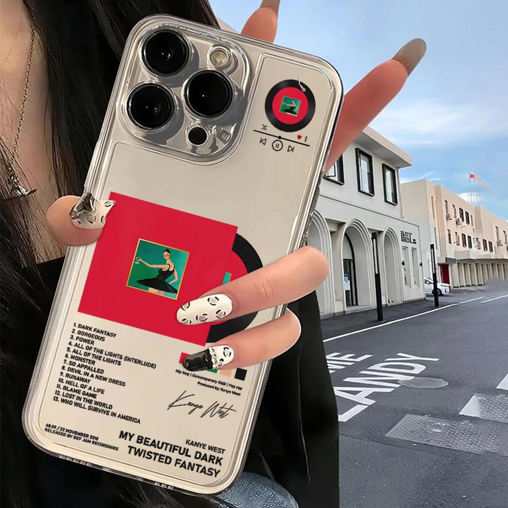 Kanye West Album-Inspired Transparent Phone Case for iPhone 7 Plus 8 ...