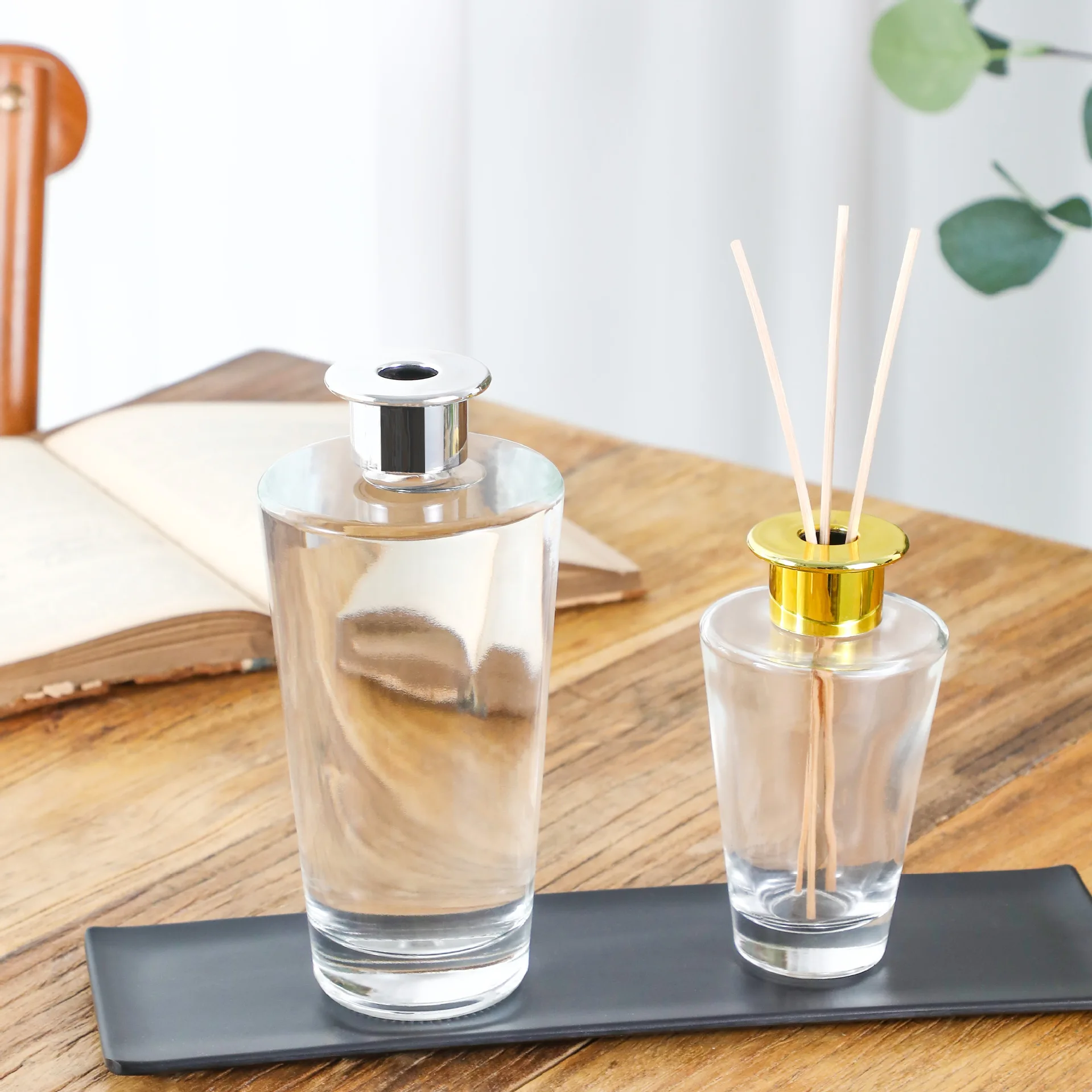 3pcs-100ml-200ml-500ml-Cone-shape-Reed-Diffuser-Bottles-with-Silver ...