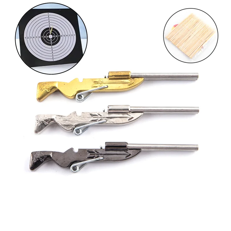 1pc Mini Fidget Toys Toothpick Launcher Mini Shotgun Toy Outdoor Funny ...