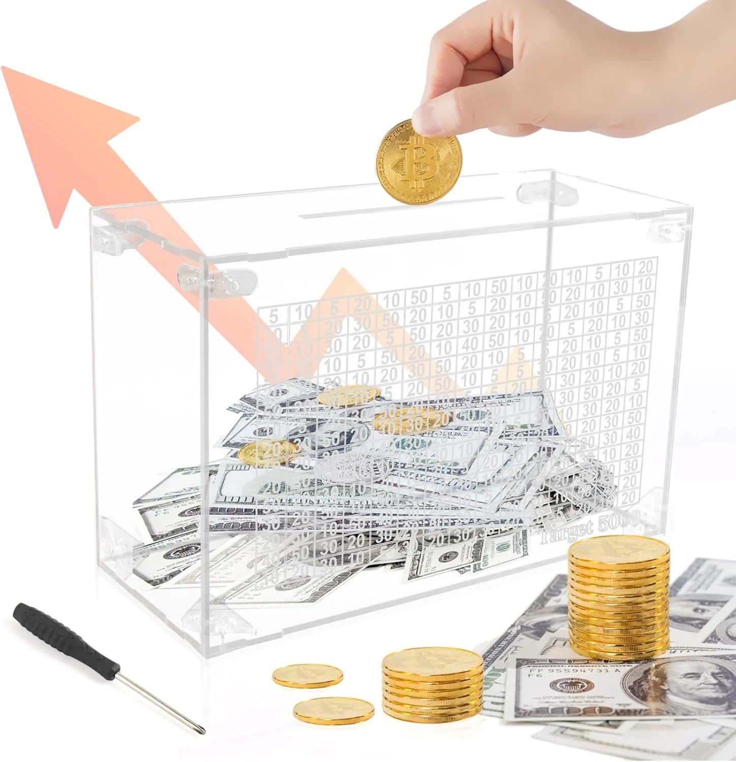 Decorative-Transparent-Acrylic-Money-Box-With-Counter-Piggy-Bank ...