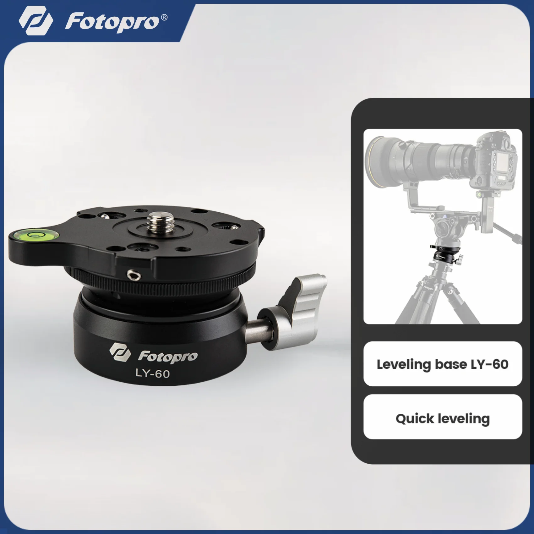 Fotopro LY-60 Tripod Speedy Mini Leveling Base Universal Horizontal ...
