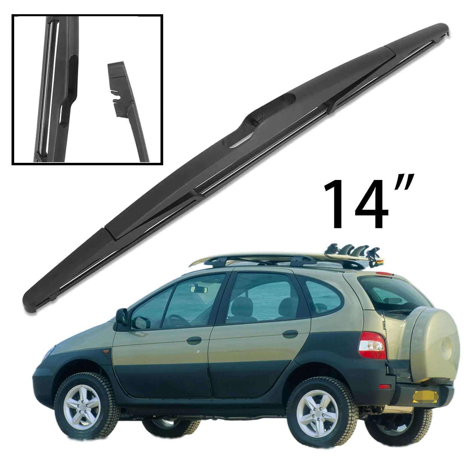 14" Rear Windshield Windscreen Washer Wiper Blade For Renault Scenic ...