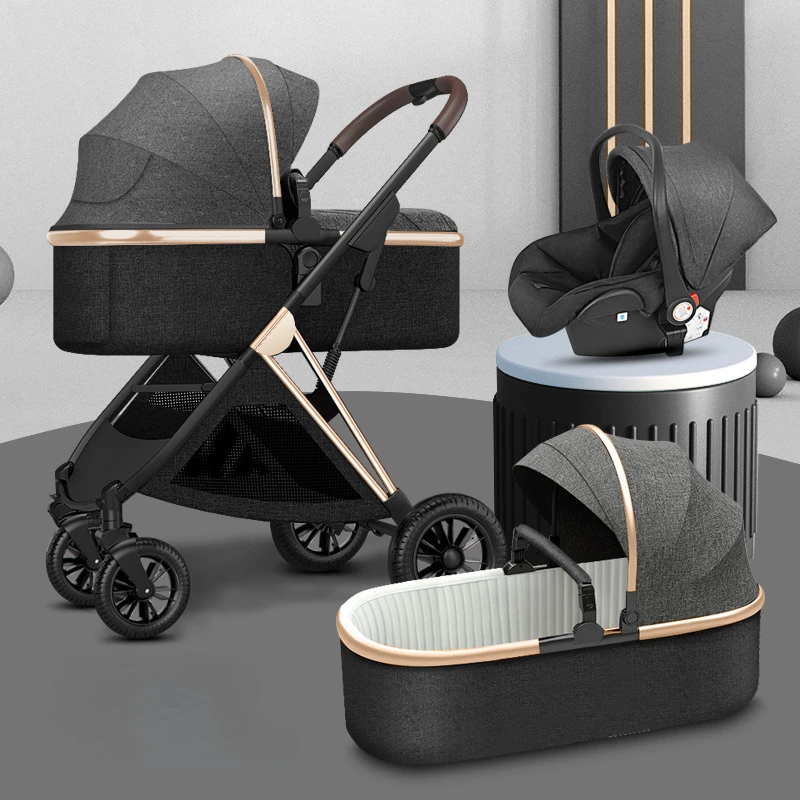 New-3-in-1-High-Landscape-Baby-Stroller-Sit-and-lie-down-in-both ...