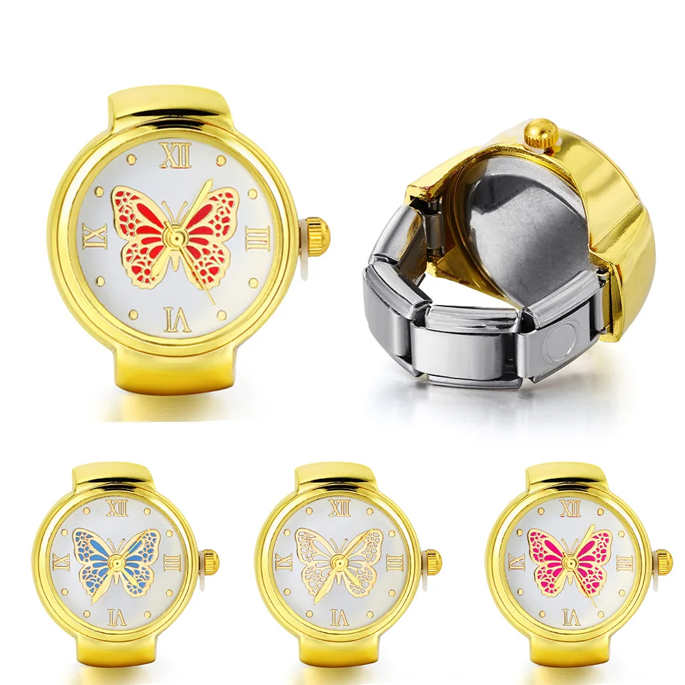 Butterfly Finger Watch Colorful Vintage Stainless Steel Italian Charm ...