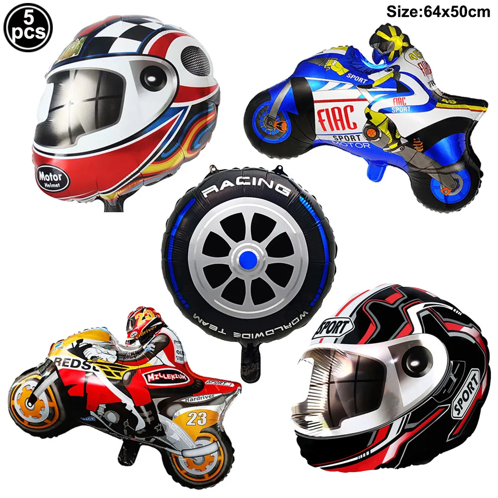 Cartoon-Motorcycle-Foil-Balloon-for-Children-Motocross-Car-Toys ...