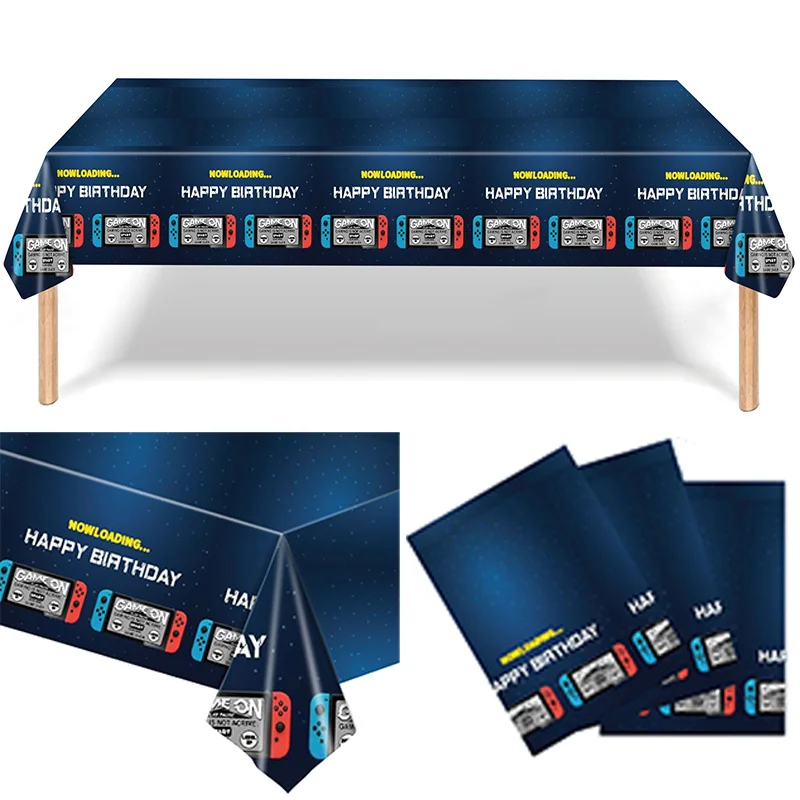 Video-Game-Party-Tablecloths-Game-Controller-Party-Supplies-Plastic ...