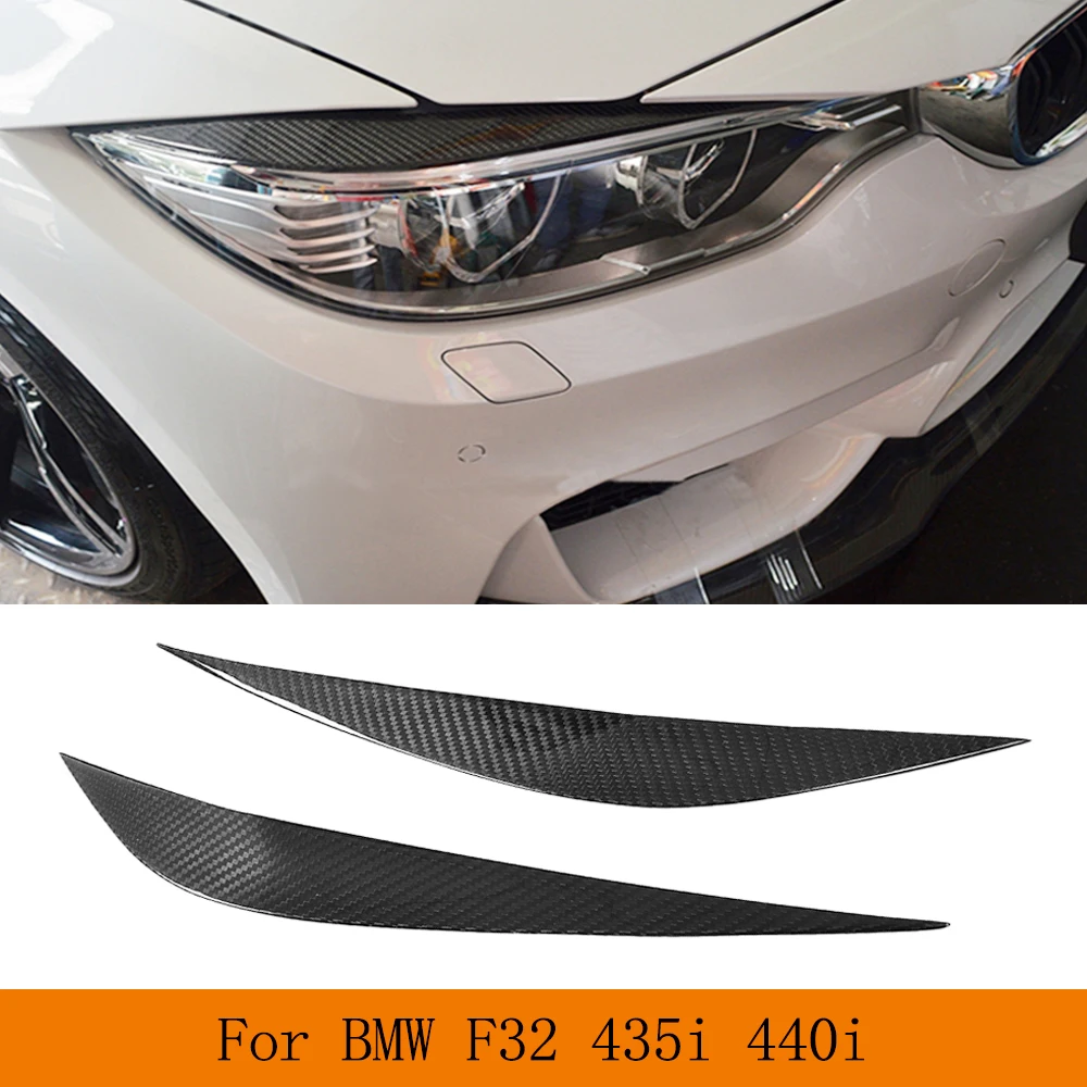 Dry-Carbon-Fiber-Headlamps-Eyebrows-Eyelash-for-BMW-4-Series-M4-F32-F33 ...