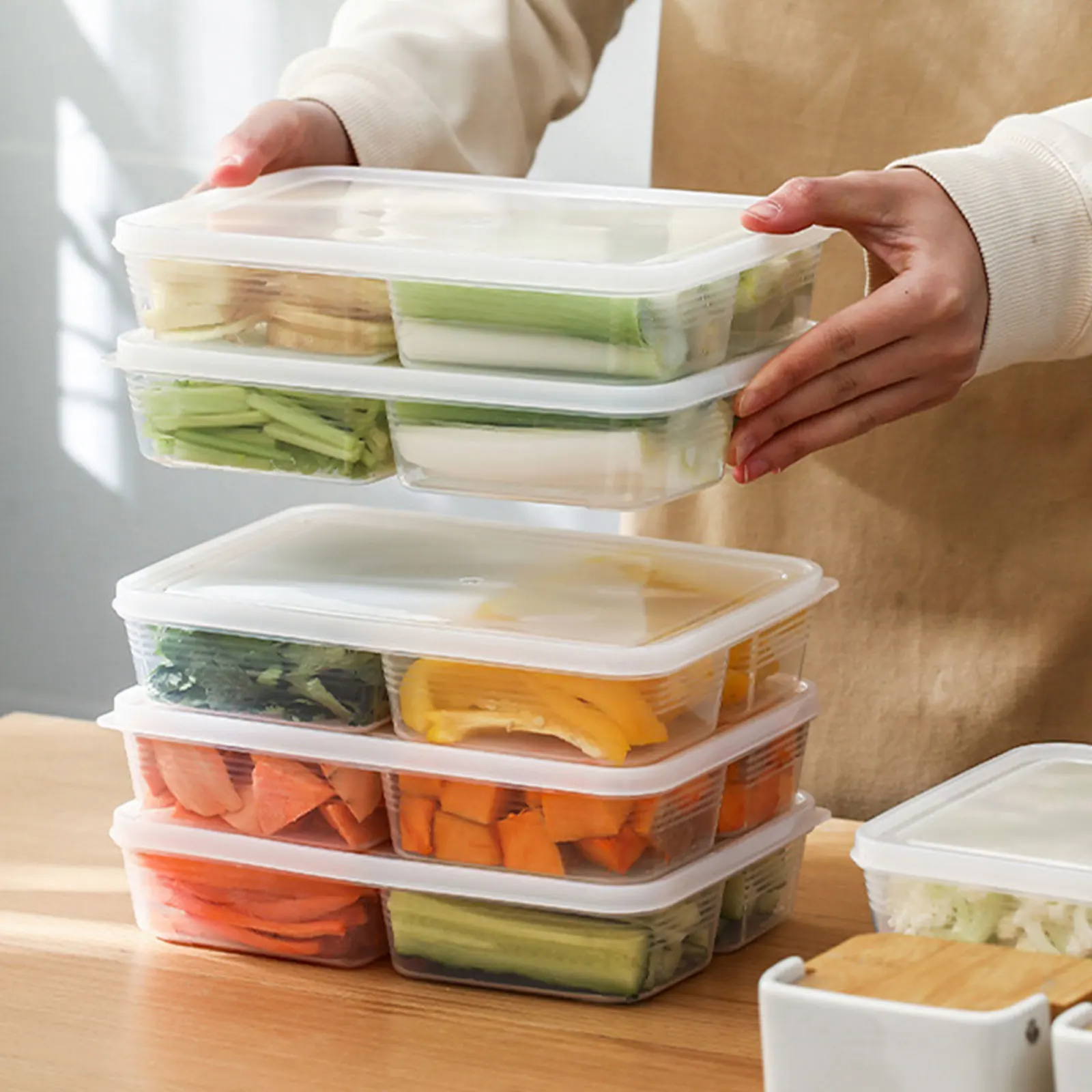 4-Compartment-Food-Containers-For-Meats-Vegetable-With-Lids-Reusable ...