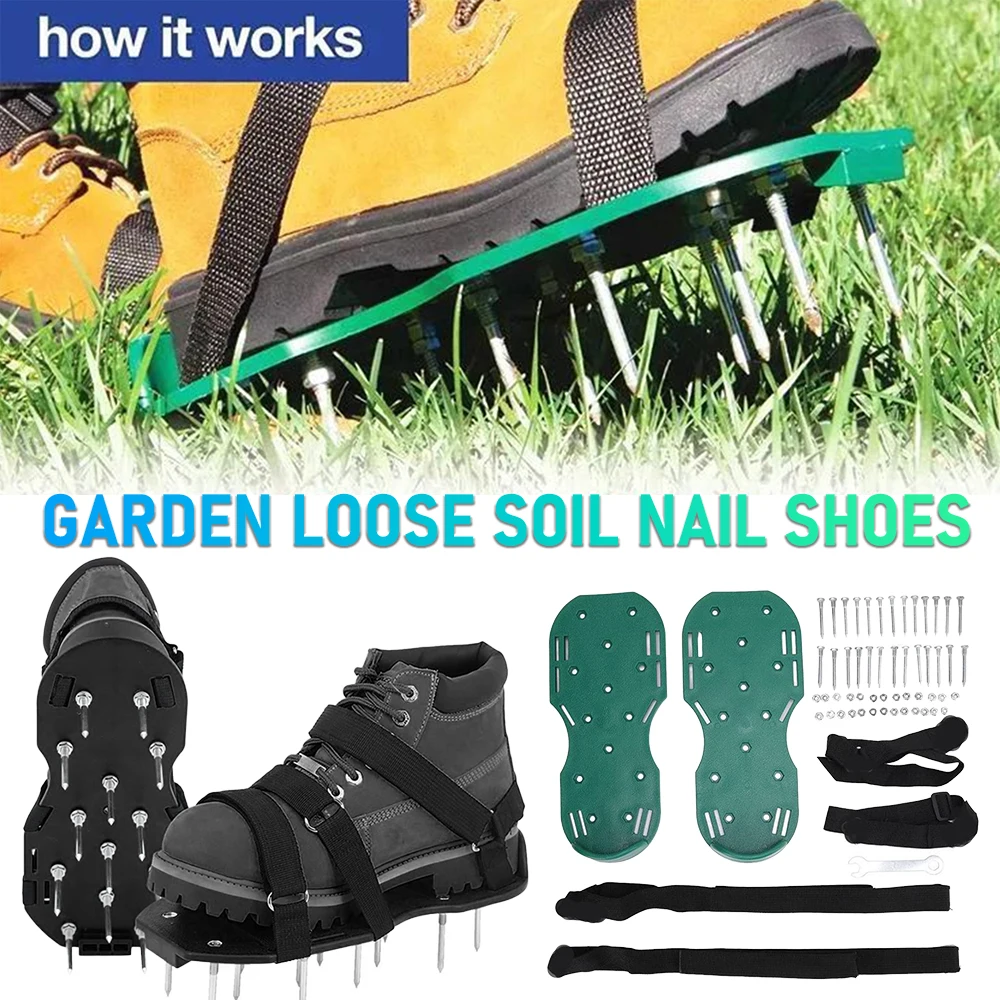 Loose-Soil-Nail-Shoes-Garden-Nail-Shoes-Tool-Grass-Spikes-Grass-Shoes ...