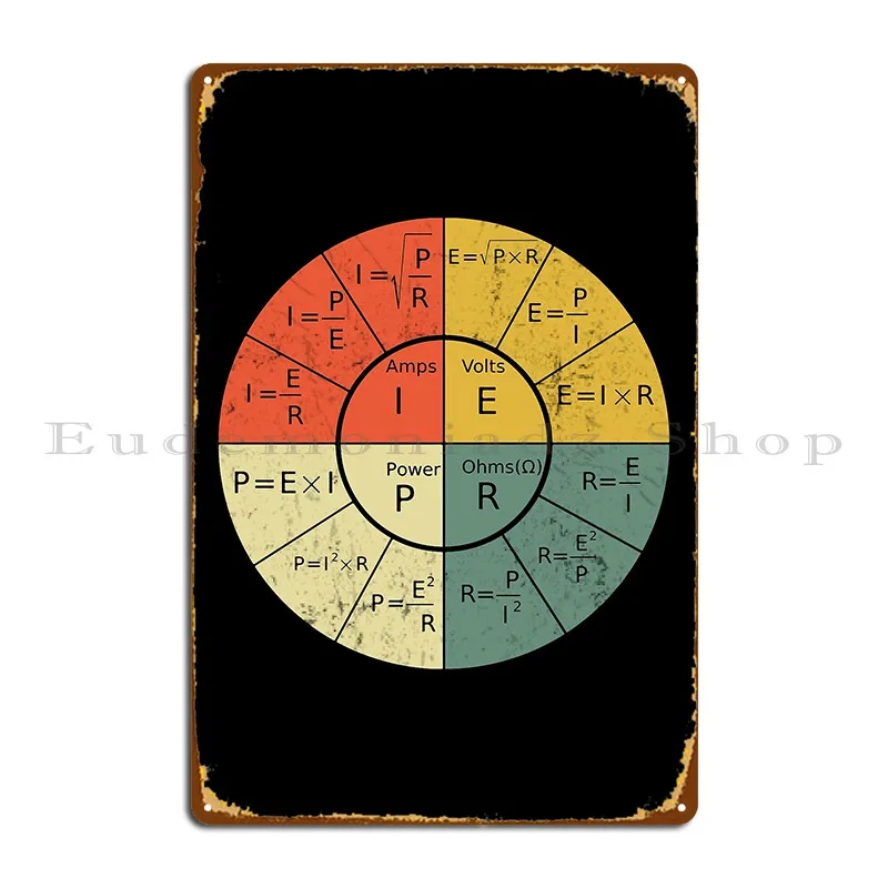 Vintage-Ohms-Law-Diagram-Electrical-Electronics-Engineer-Metal-Plaque ...