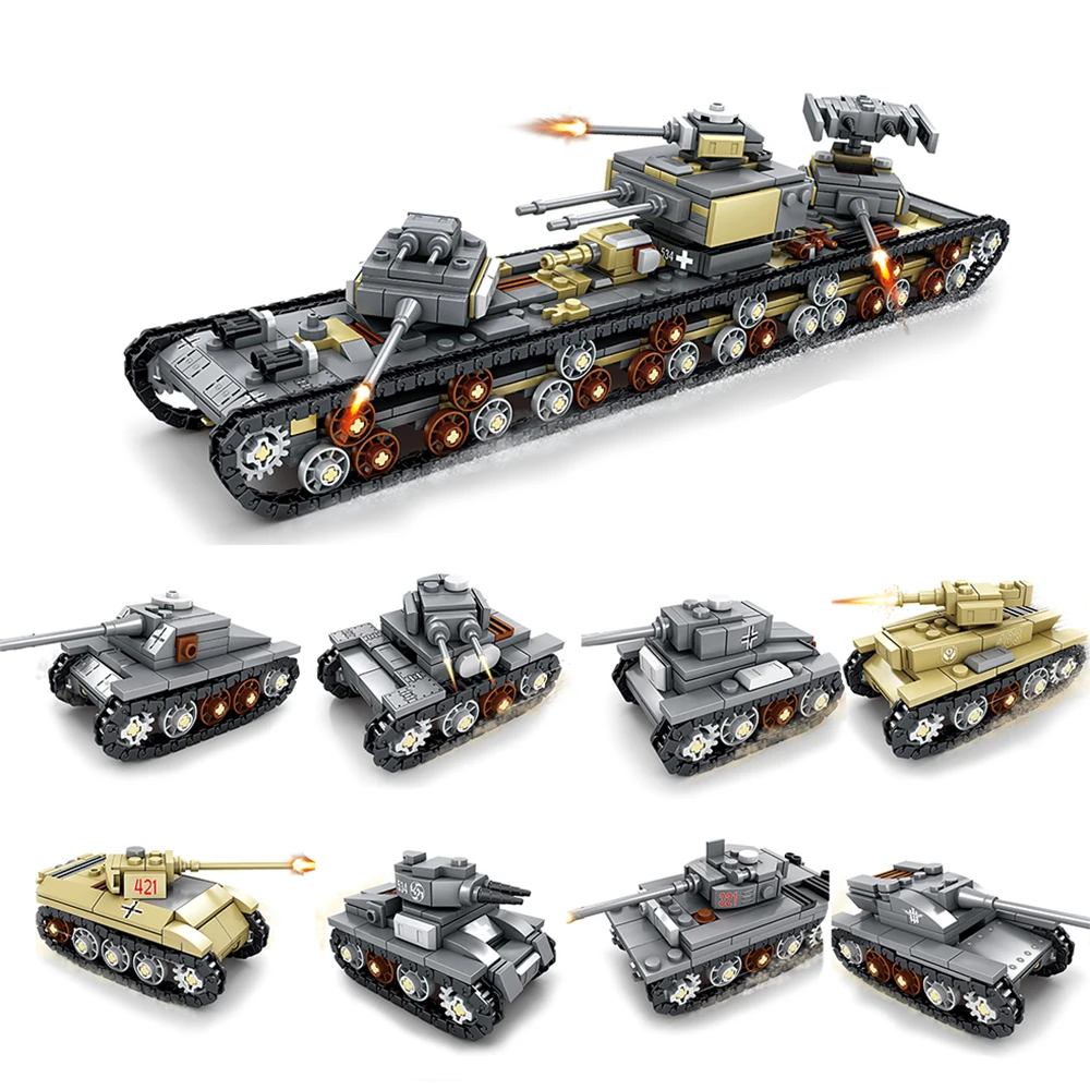 Militar-KV-VI-Heavy-Tank-Building-Blocks-R-ssia-WW2-Army-Weapons-Bricks ...