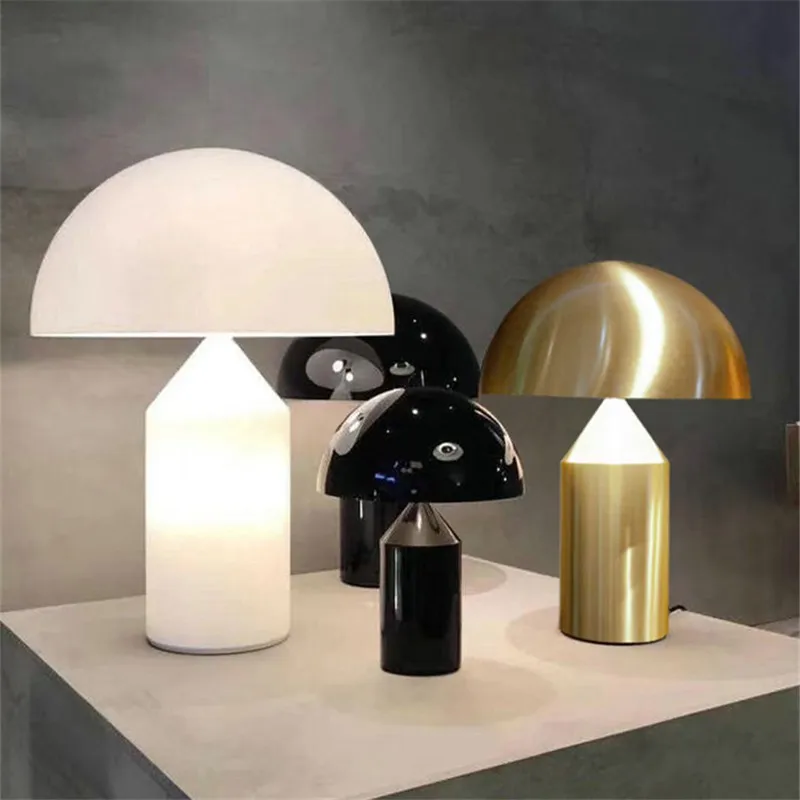 Oluce-Atollo-lampada-nero-bianco-oro-lampada-creativa-fungo-lampada-in ...