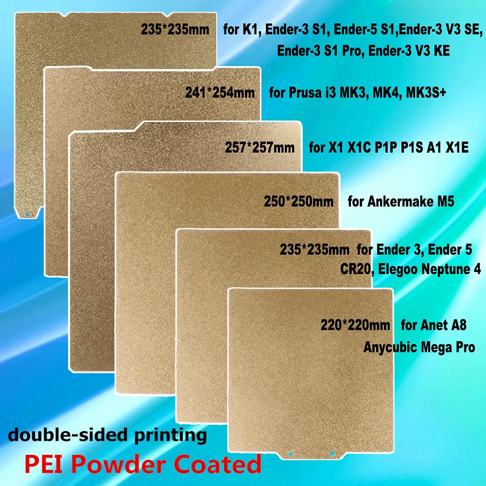 Double-Sided-PEI-Sheet-Textured-Pei-Powder-Coated-Spring-Steel-Build ...
