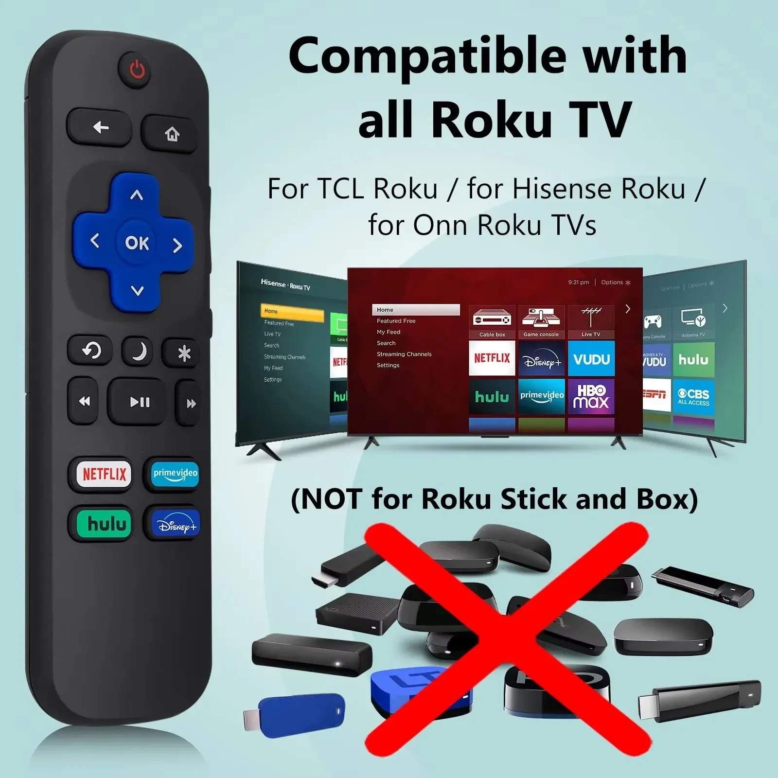 Mando-a-distancia-ZLRLMHY-para-todos-los-televisores-Roku-Compatible ...
