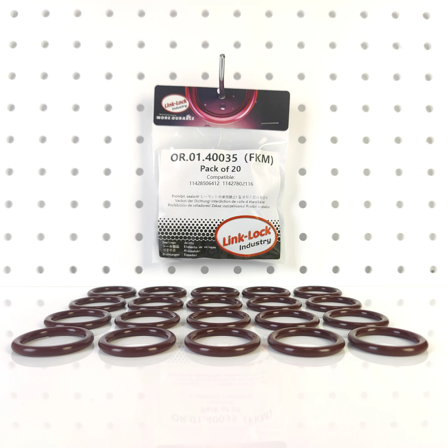 20PCS FKM Viton OR.01.40035 Engine Oil Cooler O-Ring Gasket 11428506412 ...
