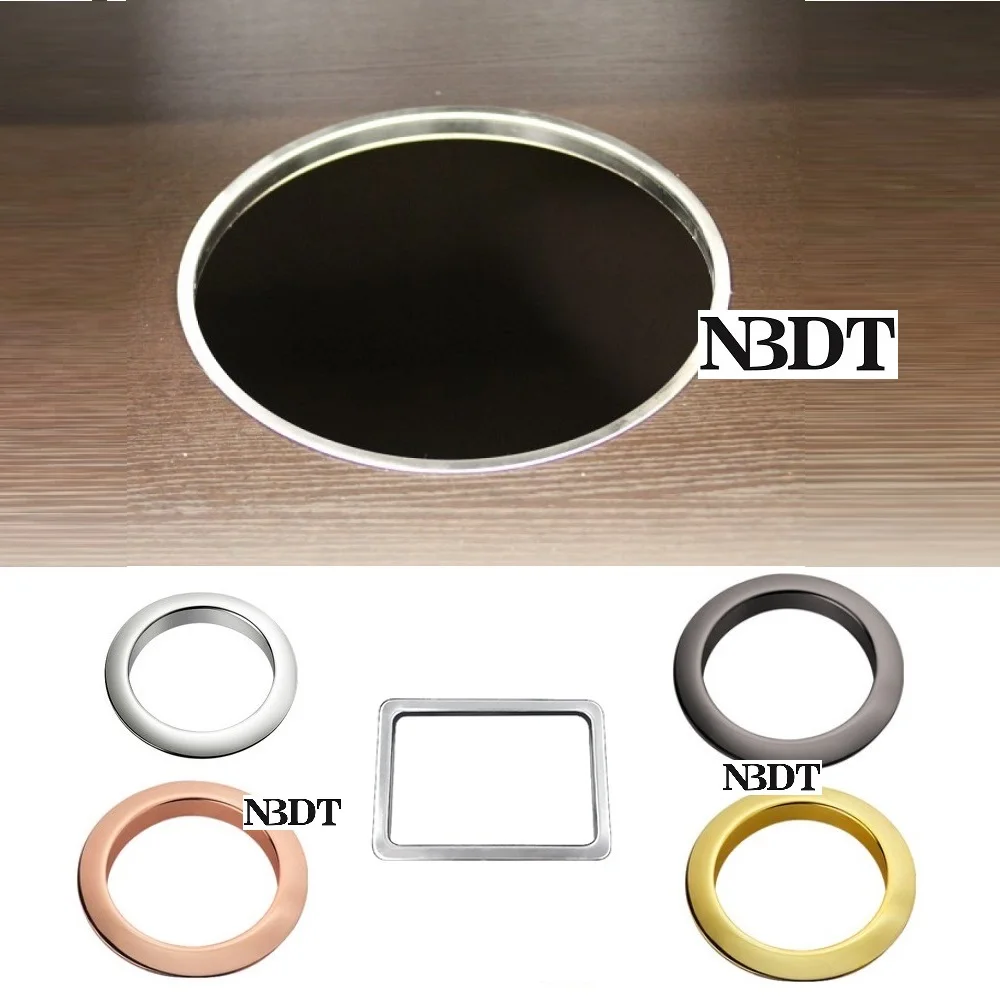 Rectangular Circular SUS304 Counter Waste Trash Grommet Chute Sleeve ...