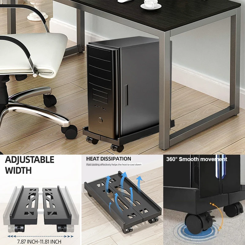 Adjustable-Mobile-CPU-Stand-Ventilated-Computer-Tower-Stand-PC-Tower ...