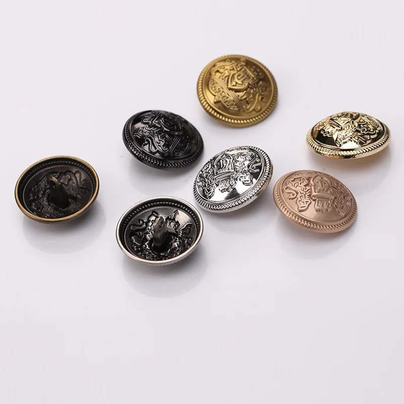 10pcs Metal Buttons for Clothing Sewing Accessories DIY Vintage Gold ...