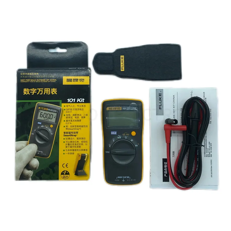 FLUKE-101-F101-KIT-Mini-Digital-Multimeter-Auto-Range-for-AC-DC-Voltage ...