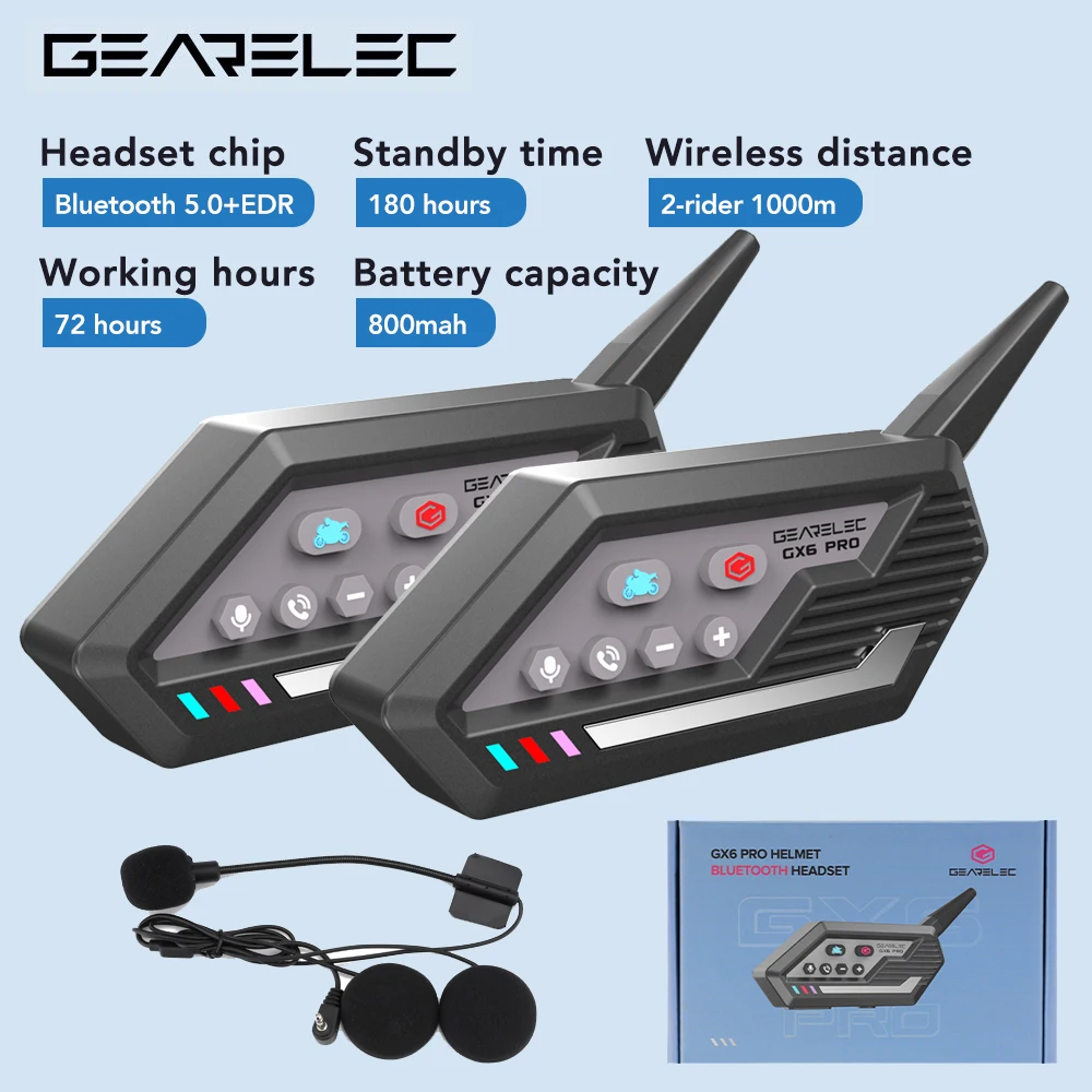GEARELEC-intercomunicador-Bluetooth-para-casco-de-motocicleta ...