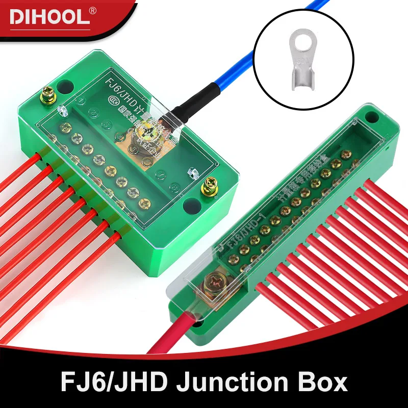 FJ6/JHD Junction Box Unipolar Splitter 1-IN Multiple-OUT Metering Wire ...