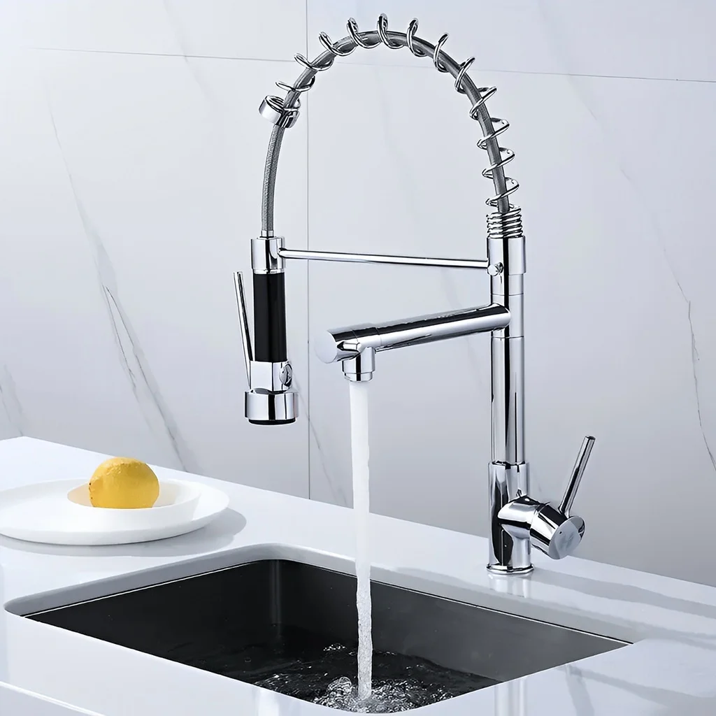 Gourmet-Kitchen-Faucet-Monocommand-Countertop-Kitchen-Faucet-With-Spray ...