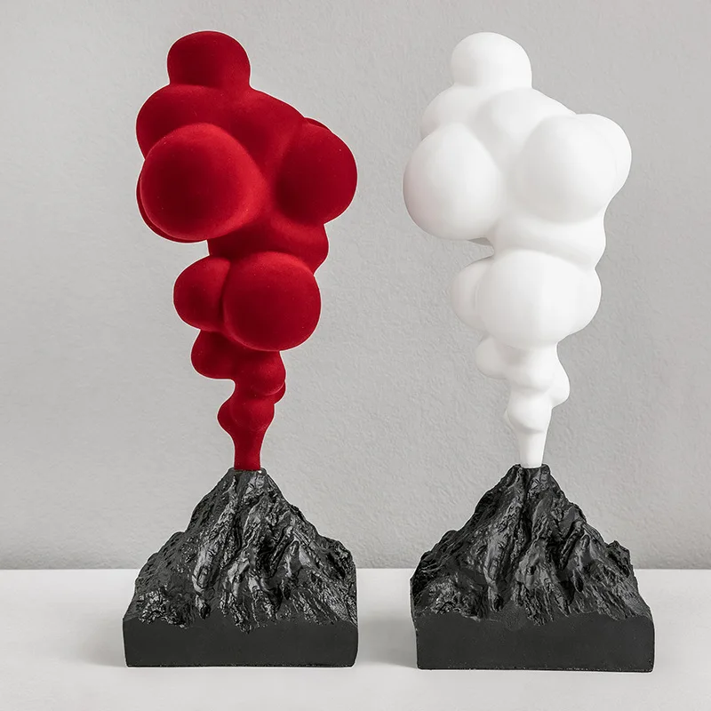 Creative-Volcanic-Eruption-Statue-Nordic-Luxury-Resin-Desktop-Ornaments ...