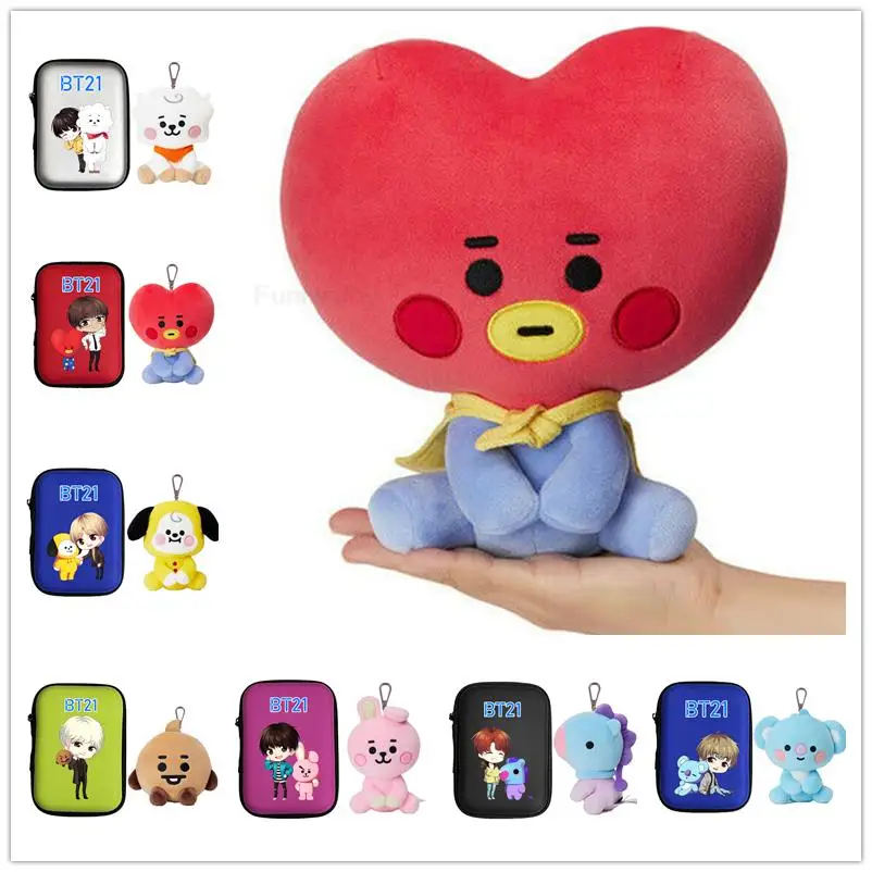 Kpop Kawaii BTS Koya Chimmy Tata Cooky Plush Toy Animal Stuffed Doll ...