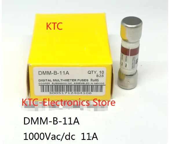 5PCS BUSS FAST-ACTING Fuss DMM-B-11A 1000V 11A FUSE FOR FLUKE ...