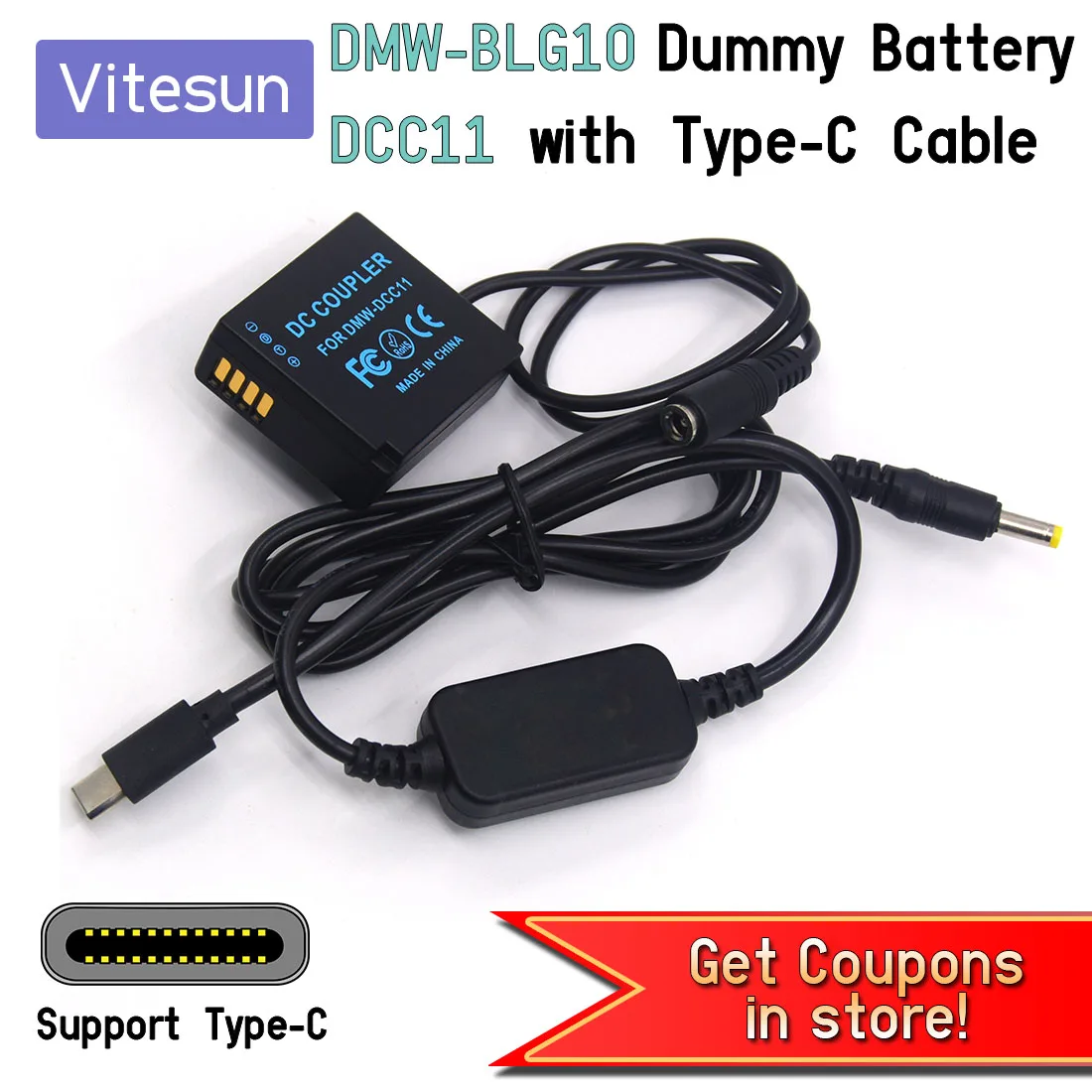 DMW-BLG10-BLE9-Dummy-Battery-DCC11-USB-Type-C-PD-Converter-to-DC-Cable ...