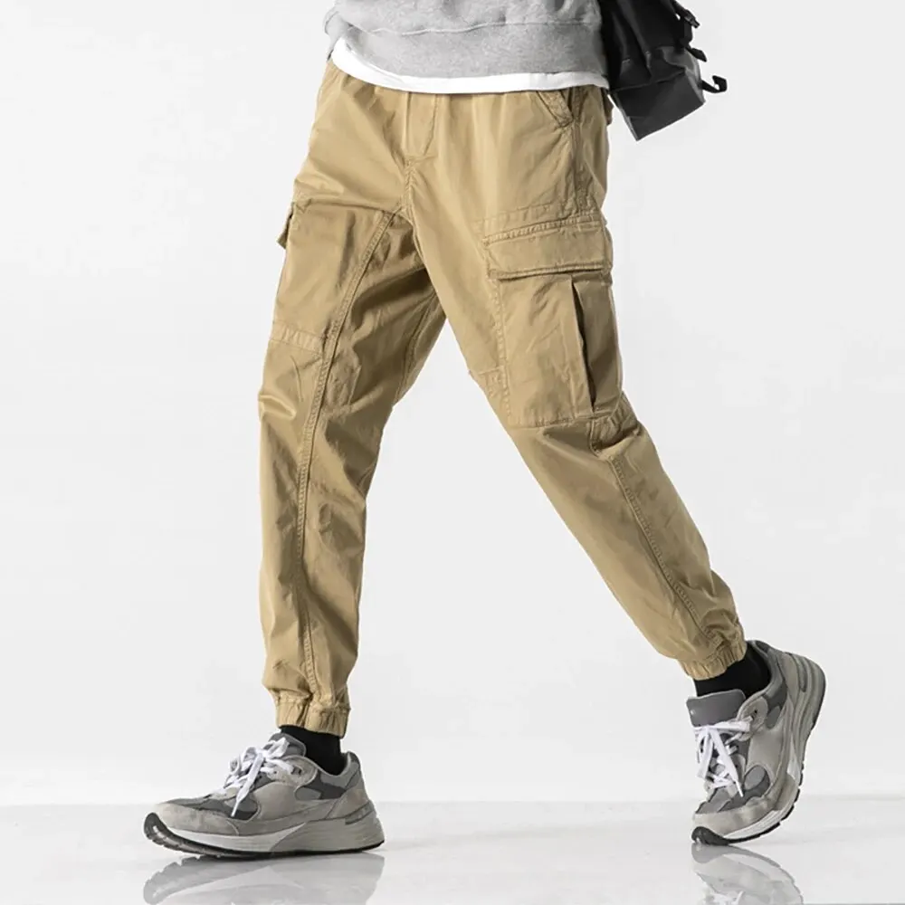 Men-s-New-Spring-And-Fall-Loose-Multi-Pocket-Drawstring-Work-Pants ...