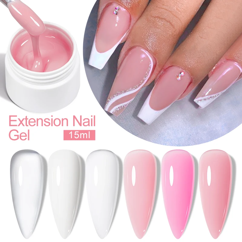 15ml-Quick-Extension-Gel-Nail-Polish-Nude-Pink-Nail-Extension-Gel-Semi ...