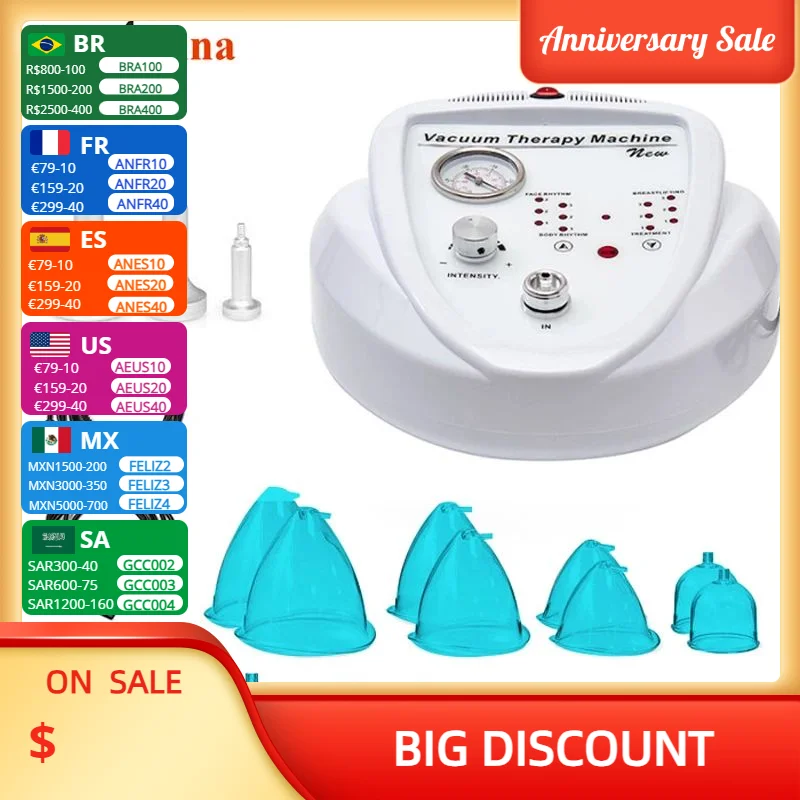 VamsLuna-Brand-New-24pcs-Blue-Cups-BBL-Suction-Cup-Machine-Butt ...