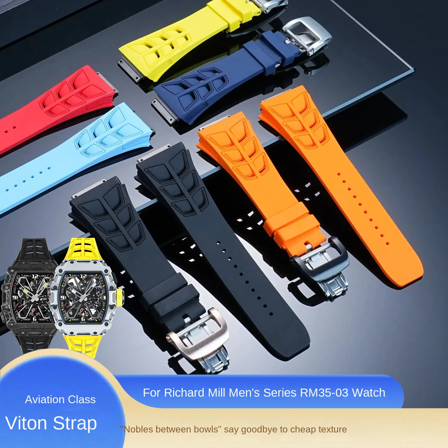 For Richard Mille strap FMK strap RM67-01/02 RM055 RM030 RM35-01 35-02/ ...