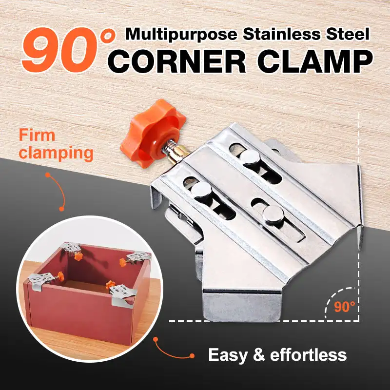 Multipurpose-Stainless-Steel-90-Degree-Corner-Clamp-Presser-Right-Angle ...