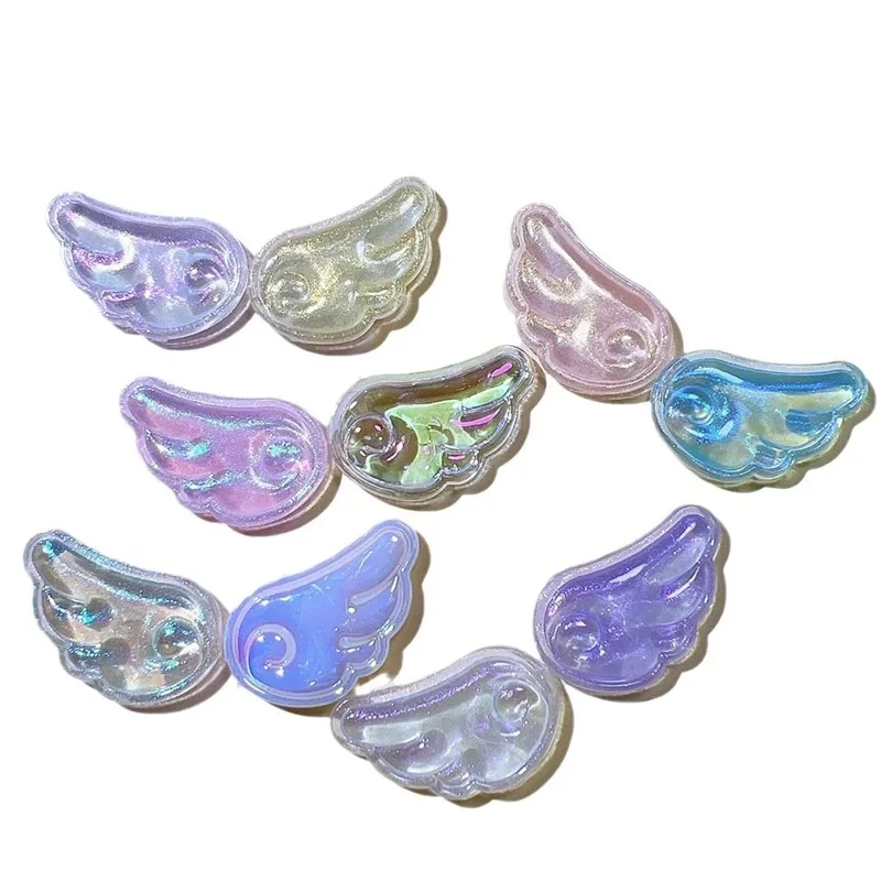 10-PCS-Cute-Colorful-Shining-Pearl-Angel-Wing-Collection-Flat-Back ...
