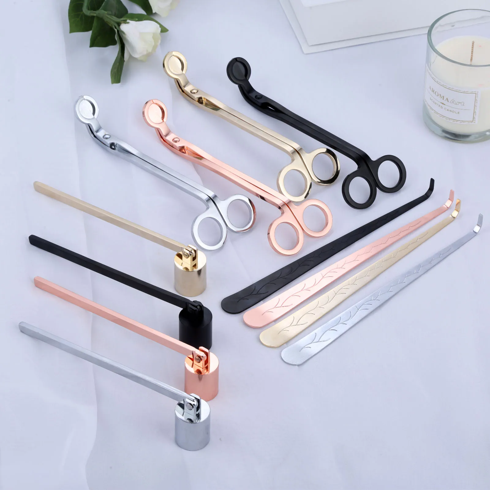 3pcs/set Candle Wick Trimmer Candle Wick Dipper Candle Snuffer Candle ...