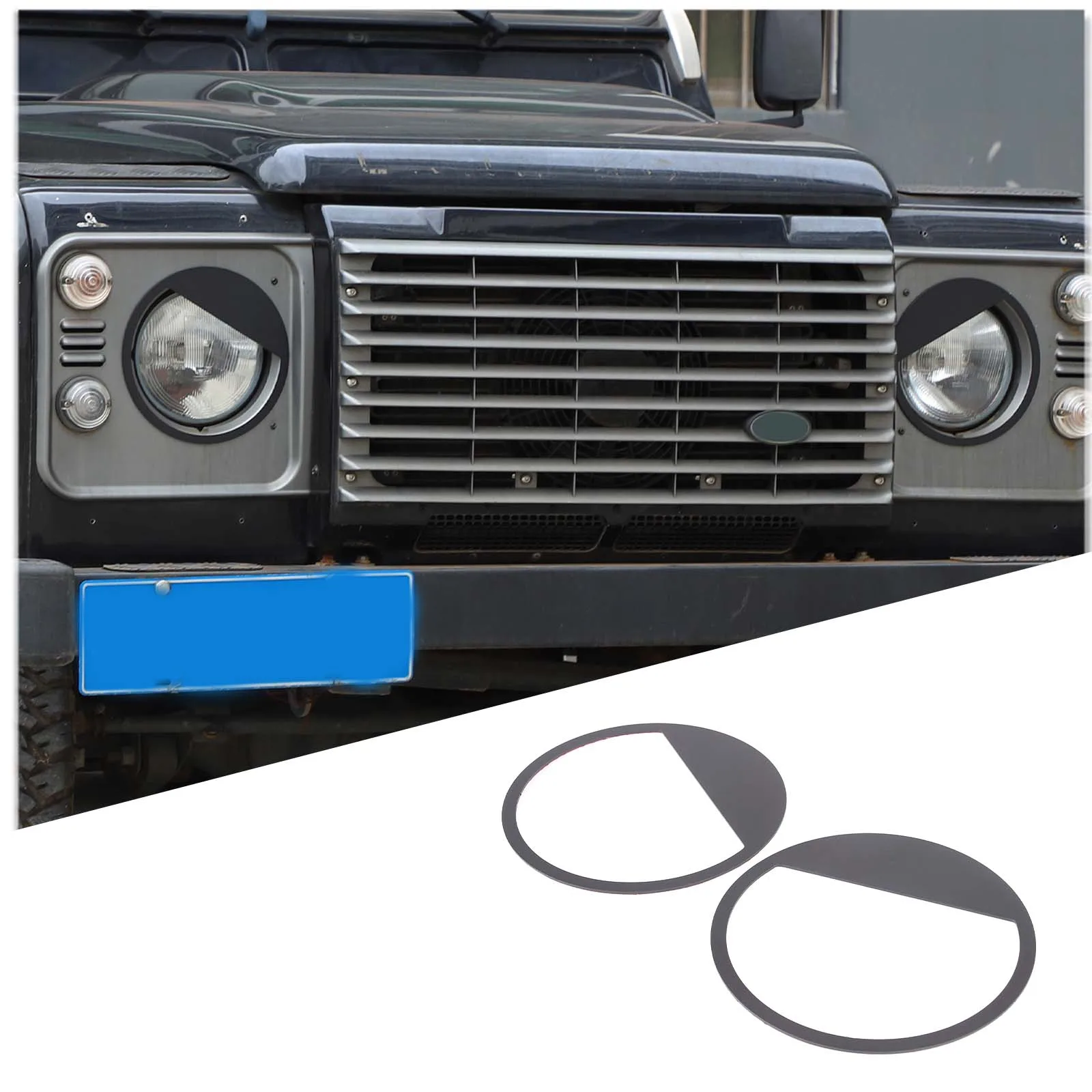 For-Land-Rover-Defender-2004-2019-Aluminum-alloy-Car-Headlight-Bezel ...