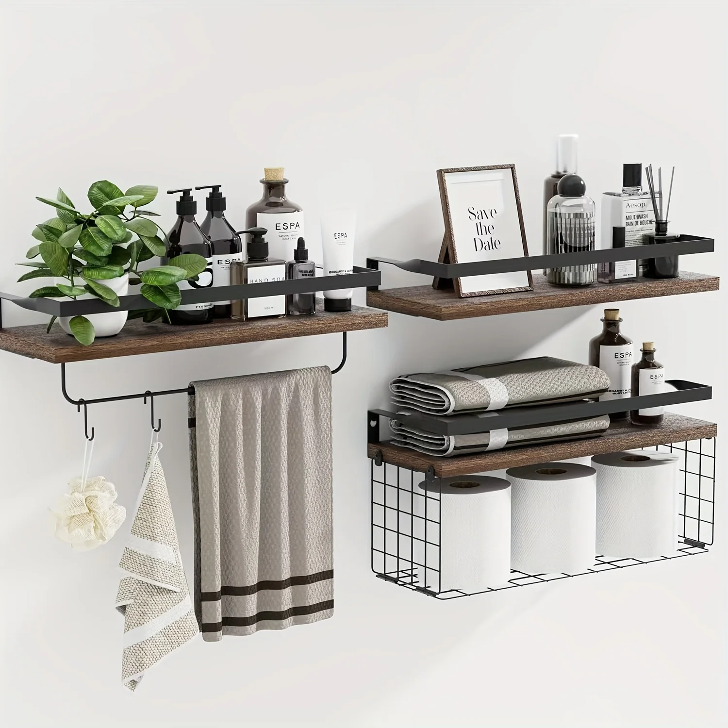 Wire Floating Shelves: The Smart Solution for Tight Bathrooms and ...