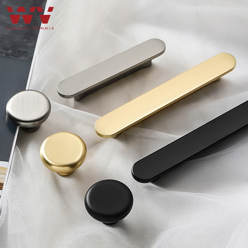 Modern Gold Door Handles Zinc Alloy Kitchen | Zinc Alloy Furniture ...