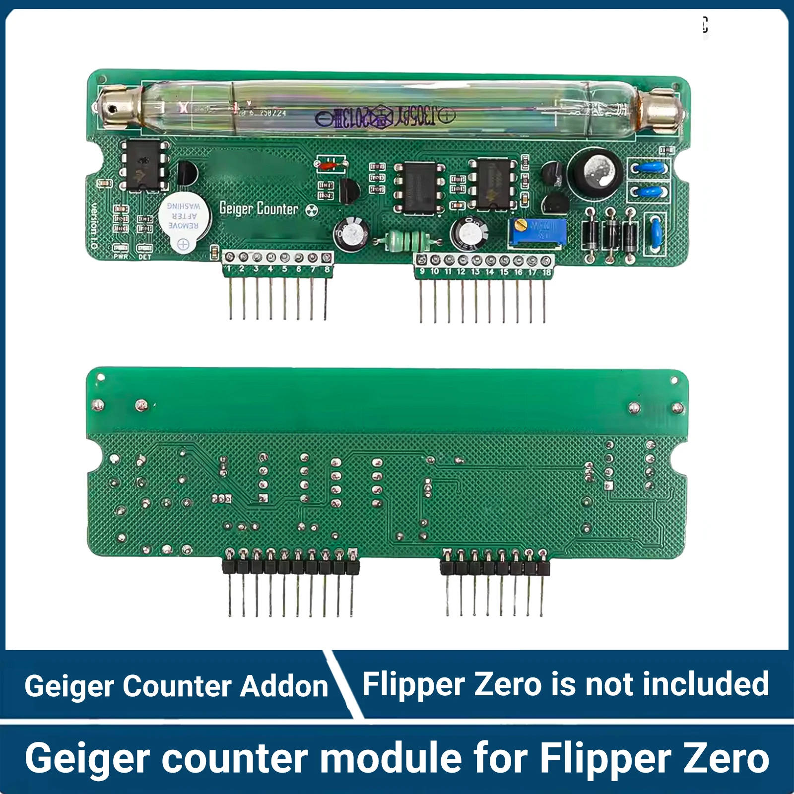 Flipper Zero Geiger Counter Module J305 Tube Radiation Detection Addon ...