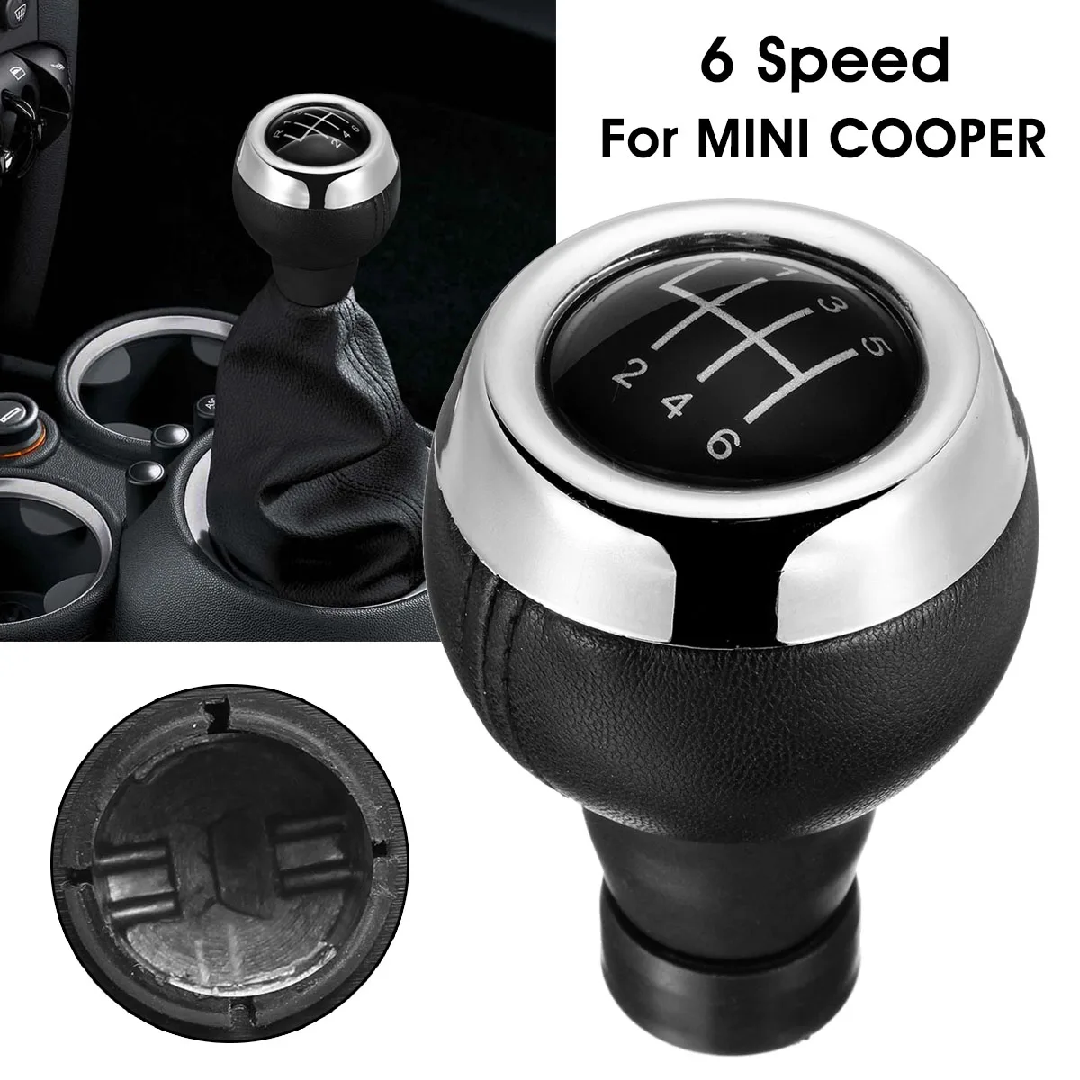 1X-6-Speed-Gear-Shift-Knob-Shifter-Lever-Handle-Stick-For-Mini-R50-R52 ...