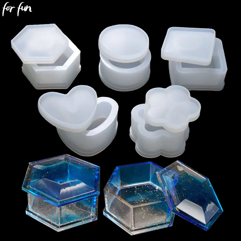 Silicone Mold Epoxy Box | Love Heart Storage Box Mold | Silicone ...