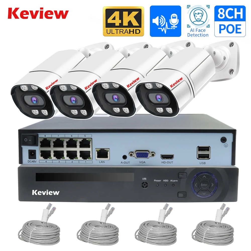 4K-8MP-4MP-8CH-POE-IP-Surveillance-Camera-Security-System-Kit-Set-AI ...