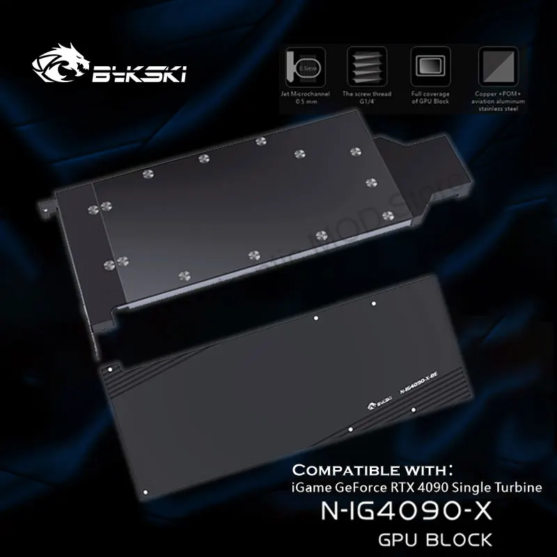 Bykski-N-IG4090-X-Metal-GPU-Block-For-Colorful-GeForce-RTX-4090-Single ...