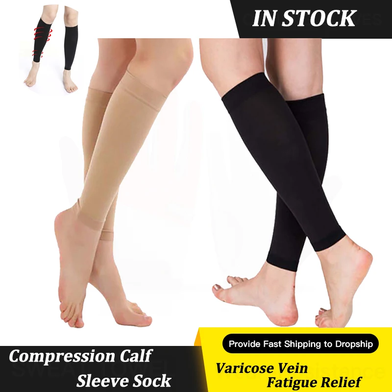 Compression-Stockings-Varicose-Vein-Fatigue-Relief-Leg-Calf-Sleeve-Sock ...