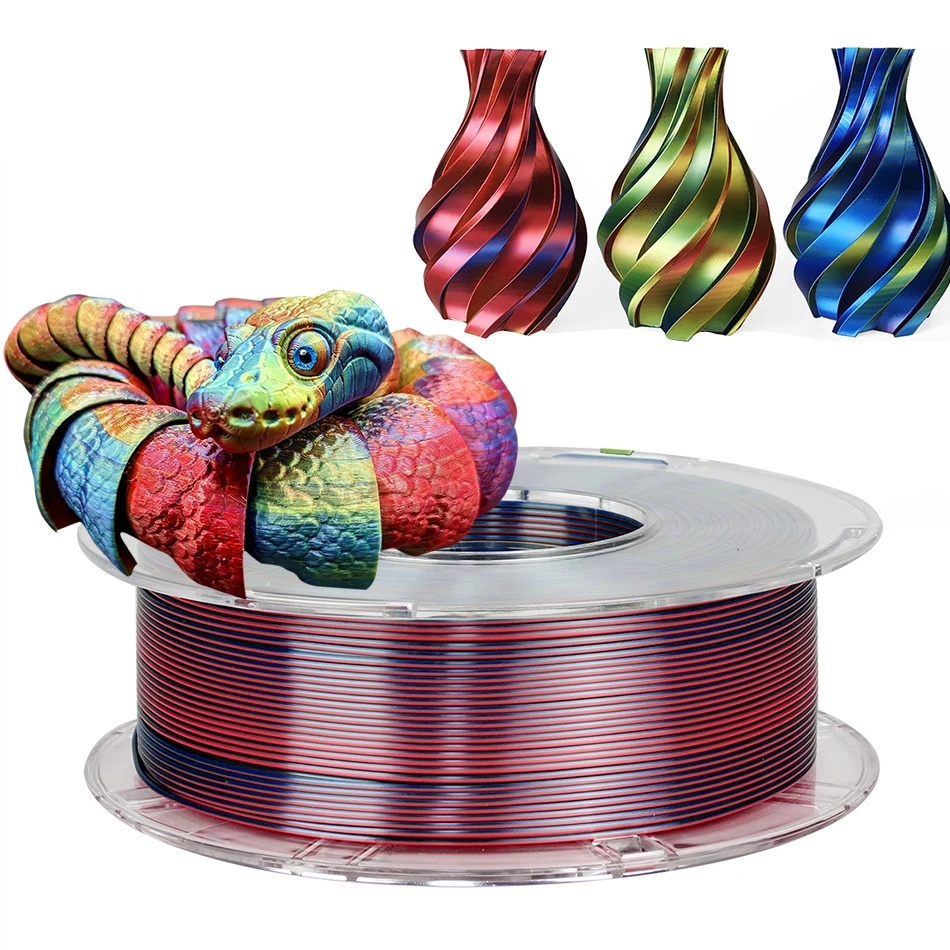 Generic Multi Tri-Color Silk Pla 3d Printer Filament Sublimation ...