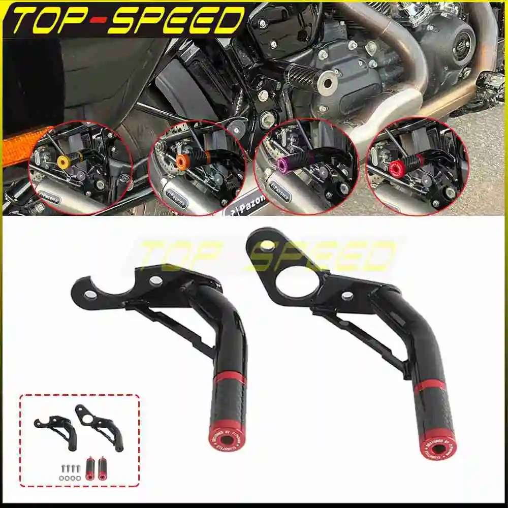 Motorcycle Rear Highway Passenger Peg Crash Bars Engine Guard Bumper ...