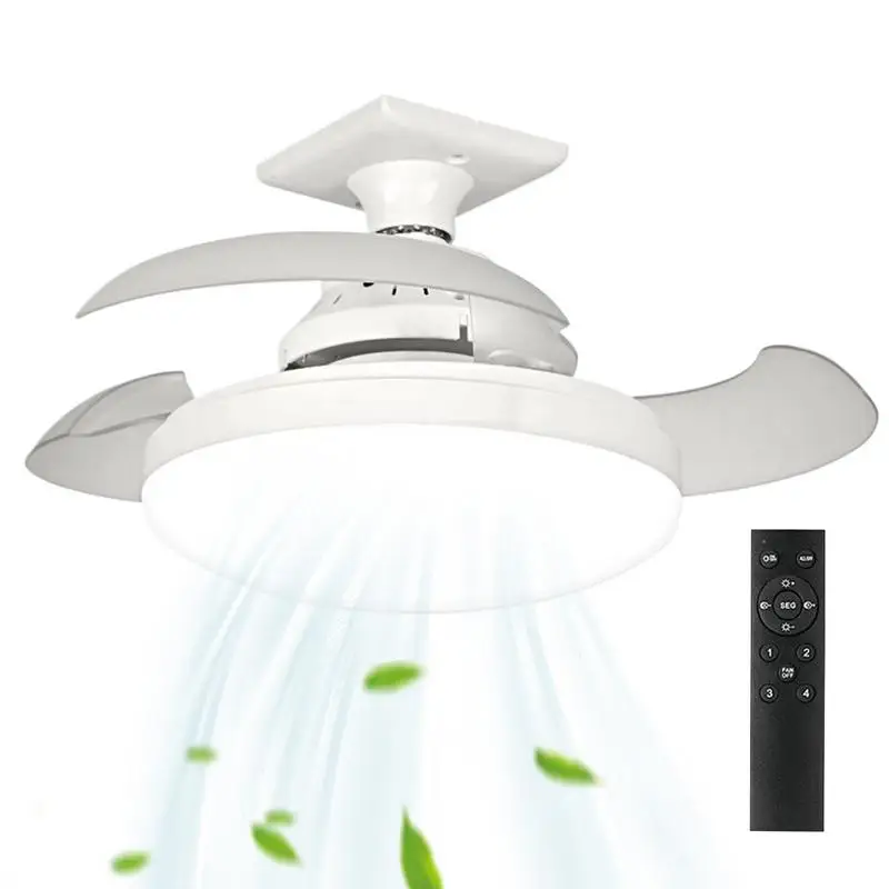 Ceiling Fan Lighting Home Quiet Invisible Fan Light Retractable LED ...